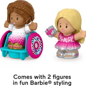 Fisher-Price Little People Barbie Toddler Toys Party Figure Pack, 2 Characters for Pretend Play Ages 18+ Months