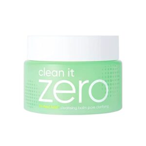 banila co clean it zero pore clarifying cleansing balm makeup remover, balm to oil, double cleanse, acne face wash,100ml