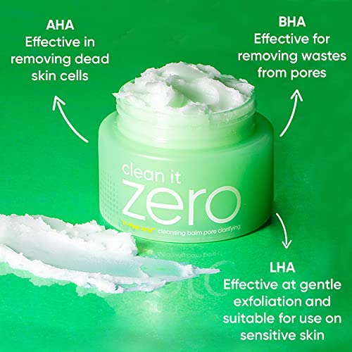 BANILA CO Clean It Zero Pore Clarifying Cleansing Balm Makeup Remover, Balm to Oil, Double Cleanse, Acne Face Wash,100ml