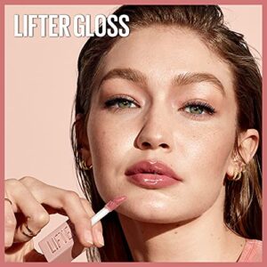 Maybelline Lifter Gloss, Hydrating Lip Gloss with Hyaluronic Acid, High Shine for Plumper Looking Lips, Pearl, Silver Pearl Clear, 0.18 Ounce