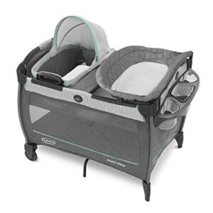 graco pack ‘n play close2baby bassinet playard features portable bassinet diaper changer and more, derby