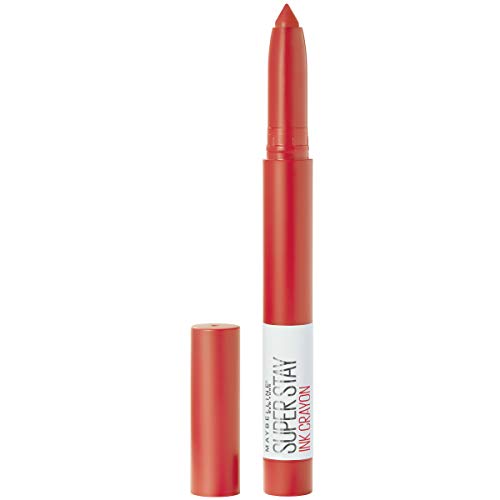 Maybelline SuperStay Ink Crayon Matte Longwear Lipstick With Built-in Sharpener, Laugh Louder, 0.04 Ounce