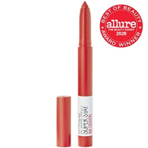 Maybelline SuperStay Ink Crayon Matte Longwear Lipstick With Built-in Sharpener, Laugh Louder, 0.04 Ounce