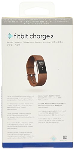 Fitbit Charge 2 Accessory Band, Leather, Cognac, Large