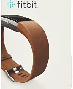 Fitbit Charge 2 Accessory Band, Leather, Cognac, Large