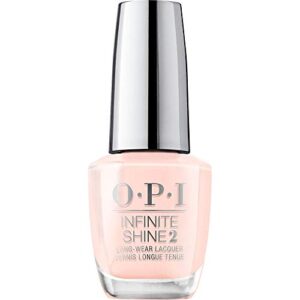 opi infinite shine 2 long-wear nail lacquer, sheer soft hint of pink crème finish nude nail polish, up to 11 days of wear, chip resistant & fast drying gel-like polish, bubble bath, 0.5 fl oz