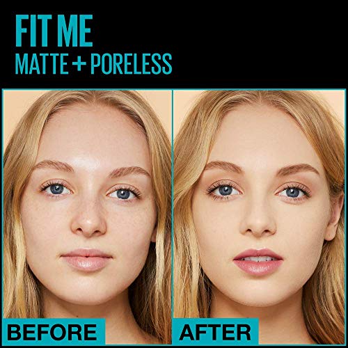 Maybelline New York Fit Me Matte + Poreless Liquid Foundation, Pouch Format, 220 Natural Beige, 1.3 Ounce