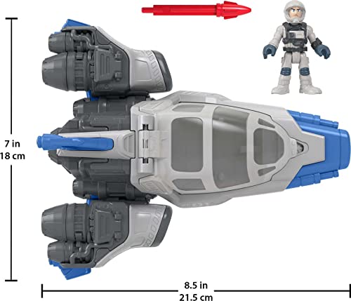 Disney and Pixar Lightyear Toys, Imaginext Hyperspeed Explorer XL-01 Spaceship & Buzz Lightyear Figure Set for Pretend Play Ages 3-8 Years