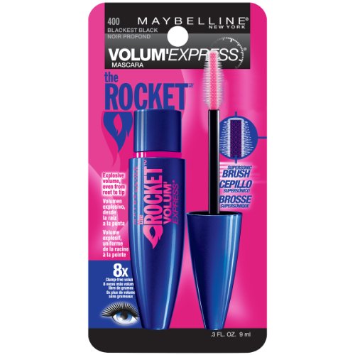 Maybelline New York Volum' Express The Rocket Washable Mascara, Blackest Black, 3 Fl Oz, 1 Count