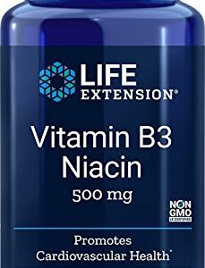 Life Extension - Vitamin B3 Niacin - 500 Mg - 100 Caps (Pack of 3)