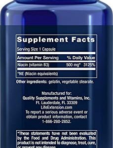 Life Extension - Vitamin B3 Niacin - 500 Mg - 100 Caps (Pack of 3)