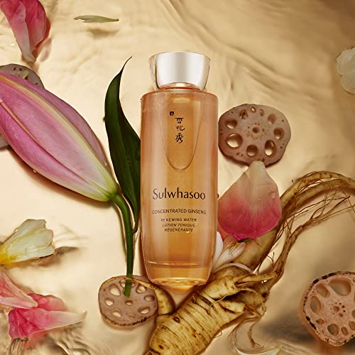 Sulwhasoo Concentrated Ginseng Renewing Water: Antioxidant-Rich Toner to Hydrate, and Visibly Soften Lines & Wrinkles, 5.07 fl. oz.