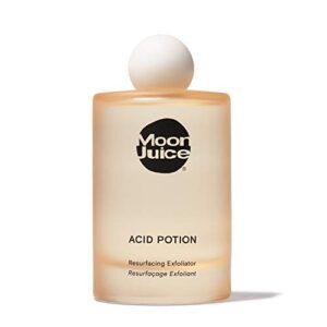 moon juice acid potion aha and bha liquid exfoliator | chemical skin exfoliant to resurface, unclog & balance | 25% aha bha complex, niacinamide & reishi | clean, vegan, cruelty-free | 100ml (3.3 fl oz)