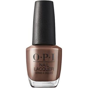 opi nail lacquer, cliffside karaoke, brown nail polish, malibu ’21 collection