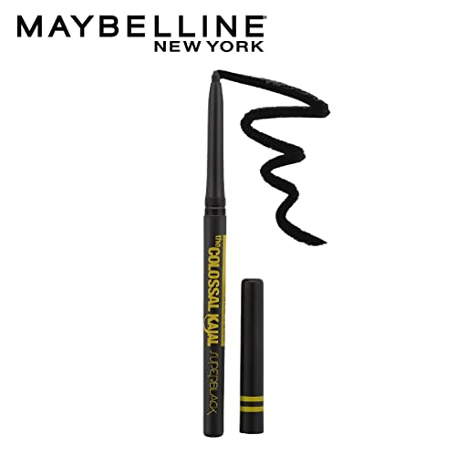 Maybelline New York New The Colossal Kajal - Super Black (2X Blacker) Waterproof 16Hours Intense Pencil