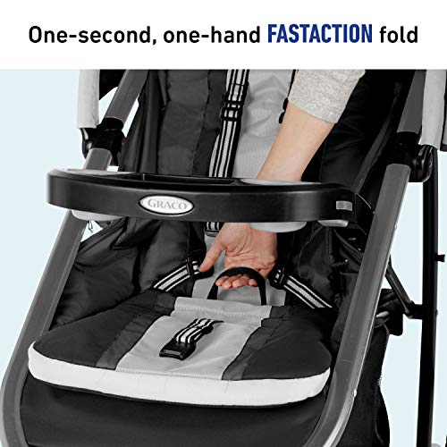 Graco FastAction Fold Jogger Travel System | Includes the FastAction Fold Jogging Stroller and SnugRide 35 Infant Car Seat, Gotham