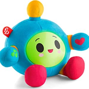 Fisher-Price Happy World Huggy Wuggy Bug, take-Along Soft Plush Toy with Lights, Music and Sounds for Infants and Toddlers Ages 6 Months and up