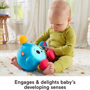 Fisher-Price Happy World Huggy Wuggy Bug, take-Along Soft Plush Toy with Lights, Music and Sounds for Infants and Toddlers Ages 6 Months and up