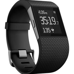 Fitbit Surge Fitness Super Watch (FB501BKL) Black - L - Renewed