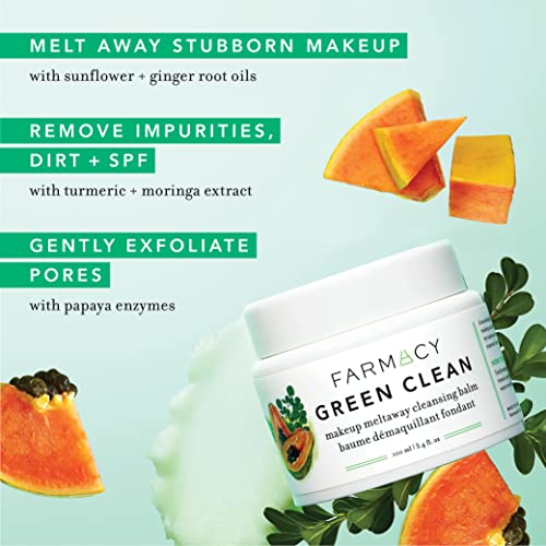 Farmacy Natural Makeup Remover - Green Clean Makeup Meltaway Cleansing Balm Cosmetic - 12ml Sample Size