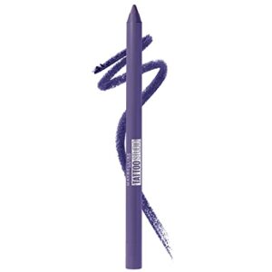 maybelline tattoostudio sharpenable gel pencil longwear eyeliner makeup, rich amethyst, 0.04 oz.