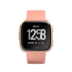 Fitbit Versa Smart Watch, Peach/Rose Gold Aluminium, One Size (S & L Bands Included)