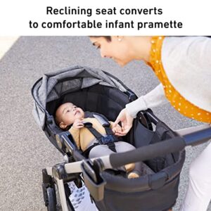 Graco Modes Pramette Stroller, Baby Stroller with True Pram Mode, Reversible Seat, One Hand Fold, Extra Storage, Child Tray, Redmond