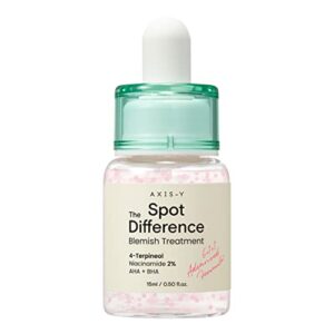 axis-y spot the difference blemish treatment 15ml / 0.5 fl. oz | hydrating gentle acne treatment | spot treatment | acne care | korean skincare