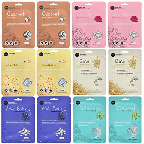 Celavi Face Mask Sheet 12 Pacl K-Beauty Skincare Korea Skin Care Moisturizing Facial