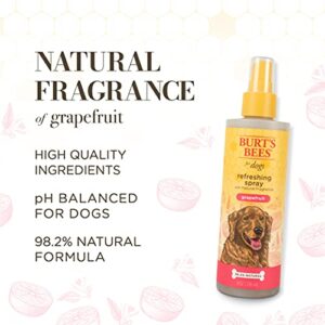 Burt's Bees for Dogs Refreshing Spray with Natural Grapefruit Fragrance Natural Dog Deodorizing Spray, pH Balanced for Dogs, Sulfate & Paraben Free, Made in The USA, 8 oz