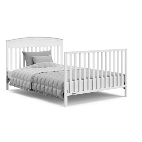 Graco Benton 5-in-1 Convertible Crib (White) – GREENGUARD Gold Certified, Converts from Baby Crib to Toddler Bed, Daybed and Full-Size Bed, Fits Standard Full-Size Crib Mattress