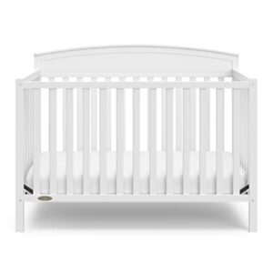 Graco Benton 5-in-1 Convertible Crib (White) – GREENGUARD Gold Certified, Converts from Baby Crib to Toddler Bed, Daybed and Full-Size Bed, Fits Standard Full-Size Crib Mattress