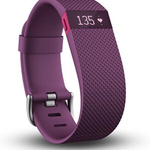 Fitbit Charge HR Wristband, Plum, Large (Renewed)