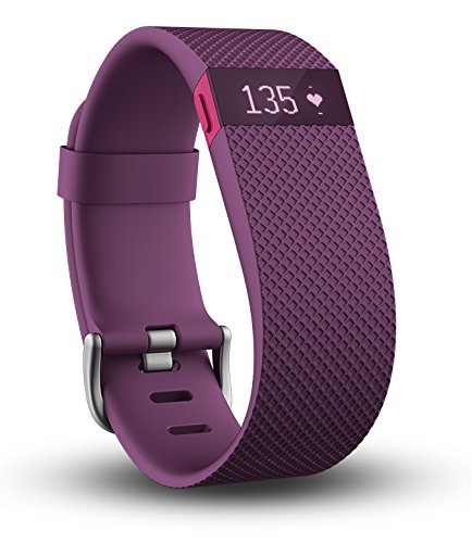 Fitbit Charge HR Wristband, Plum, Large (Renewed)