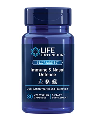 Life Extension FLORASSIST® Immune & Nasal Defense - Healthy Immune Support Probiotics Supplement for Men and Women - for Comfortable Nasal Flow & IGA Production - Non GMO, Gluten Free - 30 Capsules