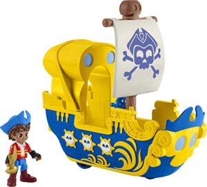 fisher-price santiago of the seas preschool toys santiago figure & el bravo pirate ship set for pretend play ages 3+ years