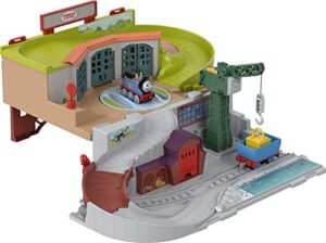 thomas & friends sodor take-along train set for kids with diecast push-along thomas engine for preschool kids ages 3 years & up