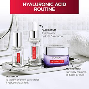 L'Oreal Paris Revitalift Hyaluronic Acid + Caffeine Hydrating Eye Serum, Fragrance Free .67 fl. oz + Moisturizer Sample