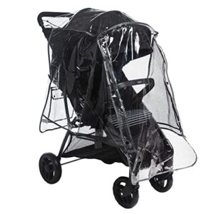 graco universal baby stroller plastic rain cover & weather shield, lightweight waterproof weathershield, clear vinyl infant car seat carriage umbrella, winter snow wind protection travel accessories