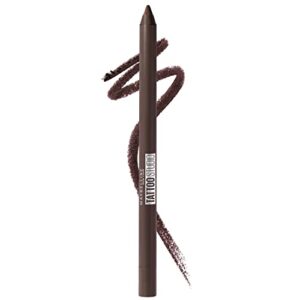 maybelline tattoostudio sharpenable gel pencil longwear eyeliner makeup, bold brown, 0.04 oz.