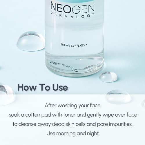 Neogen DERMALOGY Real Ferment Micro Collection - with Naturally Fermented Ingredients (Rice) & Hyaluronic Acid for Hydrated, Brightened and Healthy Skin (Micro Toner 5.07 Fl Oz (150 ml))