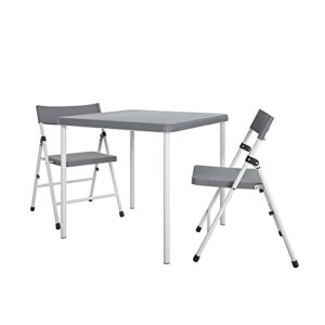 COSCO Kid's 3-Piece Activity Set with Folding Chairs, Cool Gray