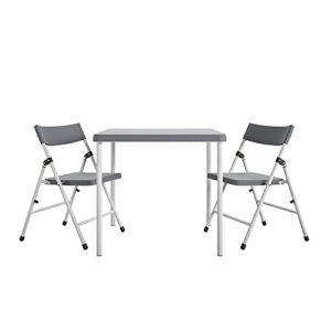 COSCO Kid's 3-Piece Activity Set with Folding Chairs, Cool Gray