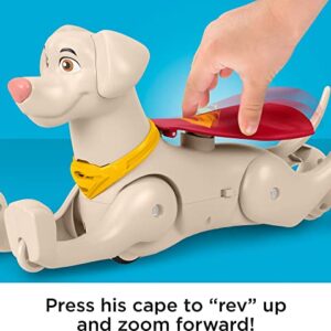 Fisher-Price DC League of Super-Pets Krypto Toy, 14 inches long, Authentic Movie Figure with Sounds Phrases & Motorized Motion, Rev & Rescue, for 3 years and up