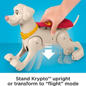 Fisher-Price DC League of Super-Pets Krypto Toy, 14 inches long, Authentic Movie Figure with Sounds Phrases & Motorized Motion, Rev & Rescue, for 3 years and up