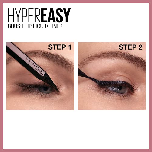 Maybelline Hyper Easy Liquid Pen No-Skip Waterproof Eyeliner, Satin Finish, Pitch Brown