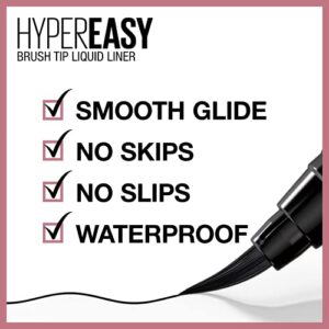 Maybelline Hyper Easy Liquid Pen No-Skip Waterproof Eyeliner, Satin Finish, Pitch Brown