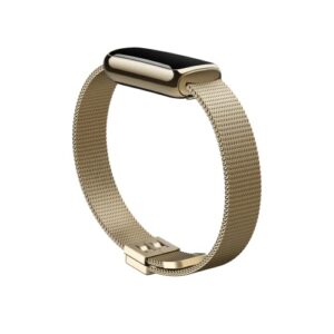 Fitbit Luxe Platinum Stainless Steel Mesh Accessory Band, Official Product, One Size