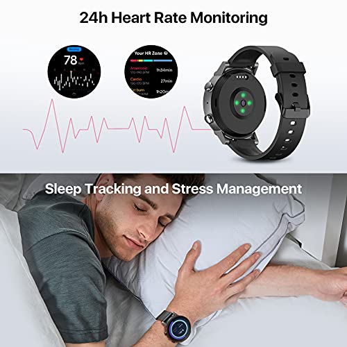 Ticwatch E3 Smart Watch Wear OS by Google for Men Women Qualcomm Snapdragon Wear 4100 Platform Health Monitor Fitness Tracker GPS NFC Mic Speaker IP68 Waterproof iOS Android Compatible