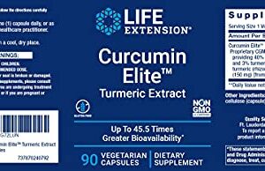 Life Extension Curcumin Elite Turmeric Extract, 90 Caps (Pack of 2)